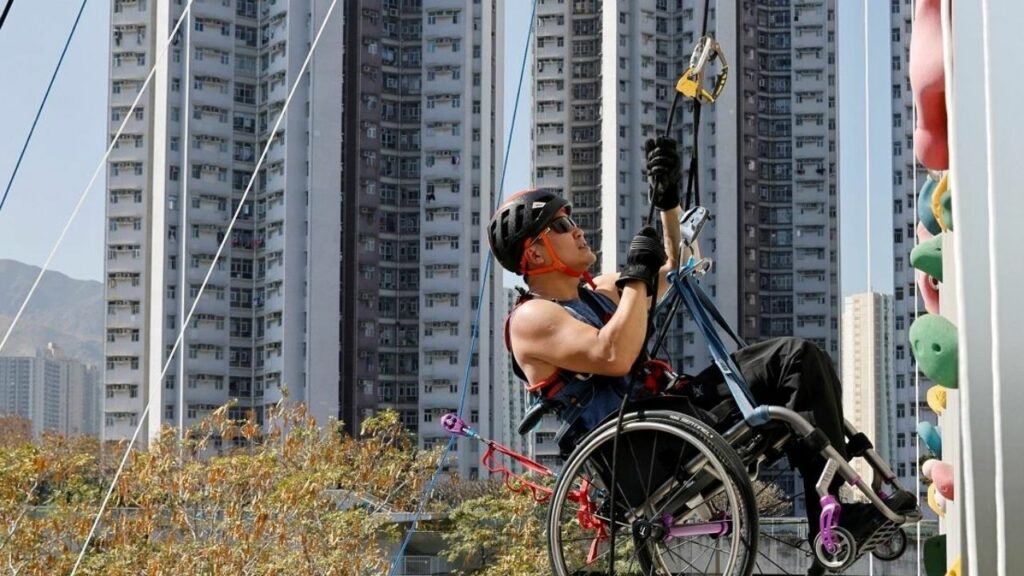 How can people in a wheelchair rock climb?